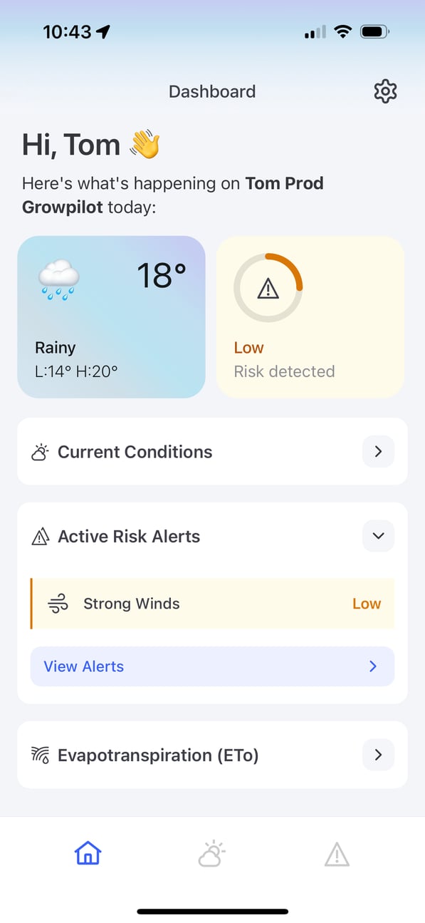 GrowPilot: Risk Alerts